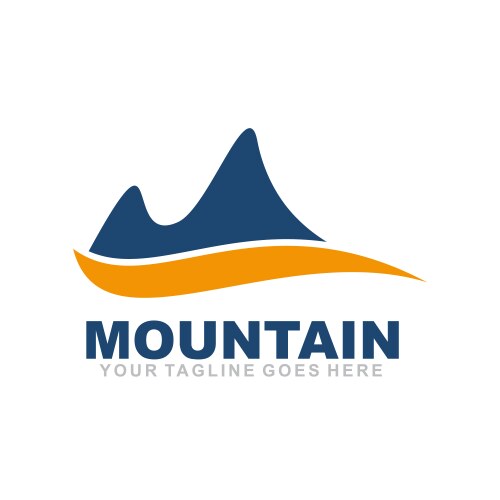 Simple mountain logo Royalty Free Vector Image