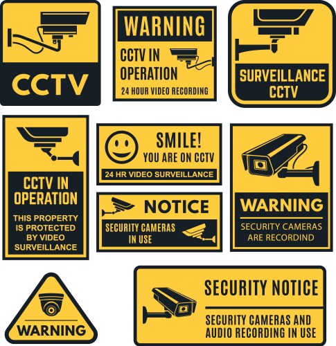 Cctv Warning Vector Images (over 7,300)