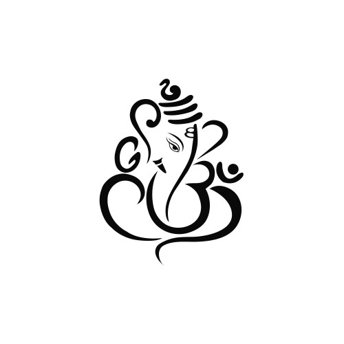 Ganesh ganpati line art premium Royalty Free Vector Image