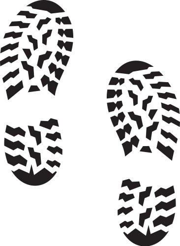 Running sport shoes footprint set Royalty Free Vector Image