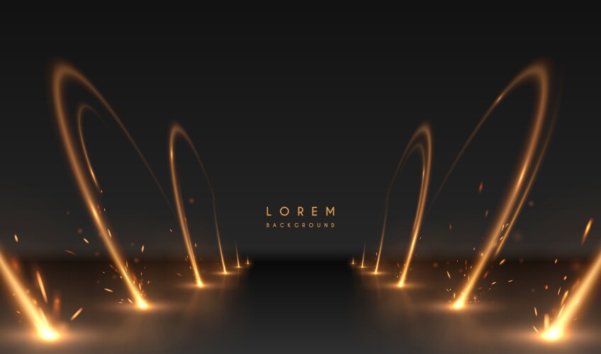 Abstract golden motion light effect Royalty Free Vector