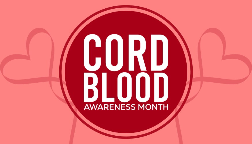Cord blood awareness month Royalty Free Vector Image