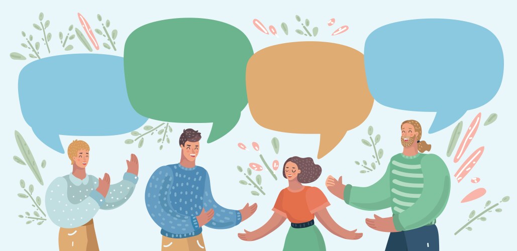Cartoon Discussion Group Vector Images (over 12,000)