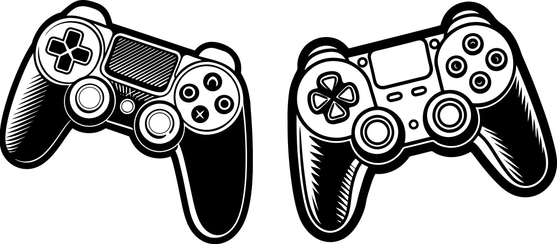 Video game joystick controller Royalty Free Vector Image