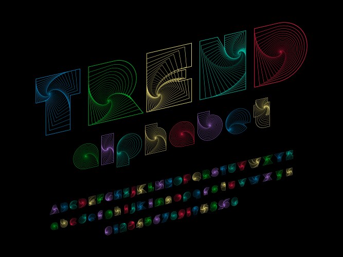 Stripe font Royalty Free Vector Image - VectorStock