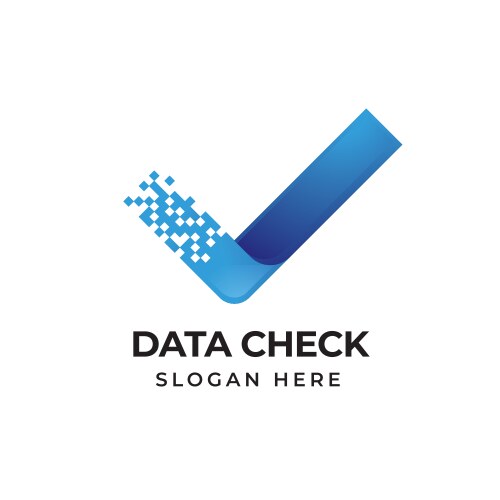 Check mark hand finger design logo Royalty Free Vector Image