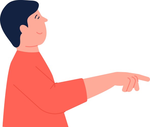 Hand with finger pointing down Royalty Free Vector Image