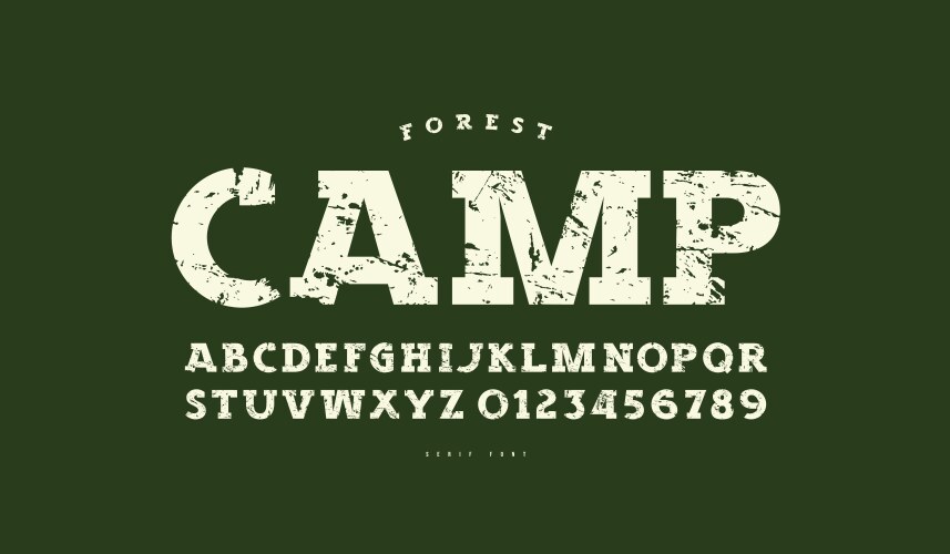 Chisel font Royalty Free Vector Image - VectorStock