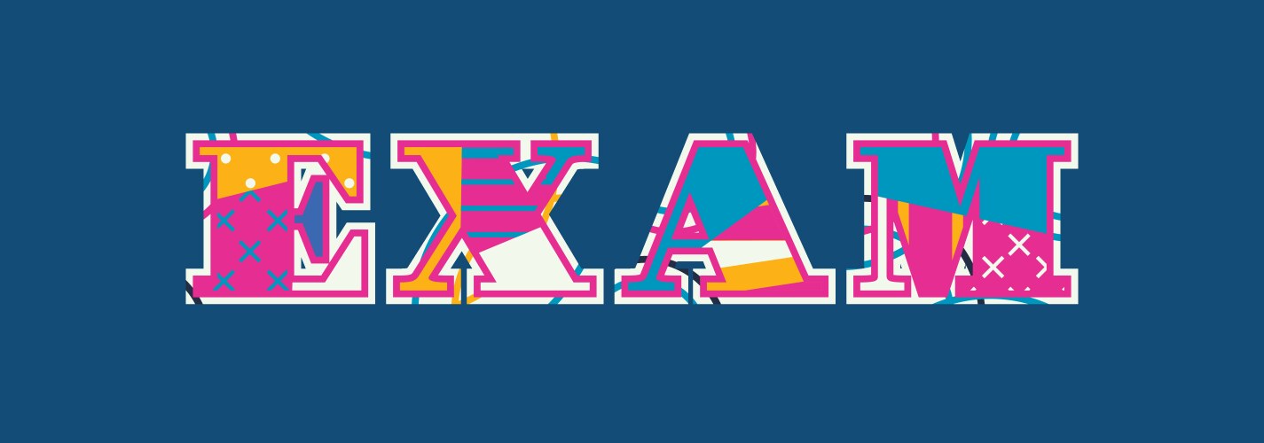 Quiz concept retro colorful word art Royalty Free Vector