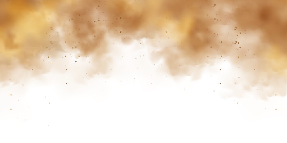 Realistic dust clouds isolated on white background