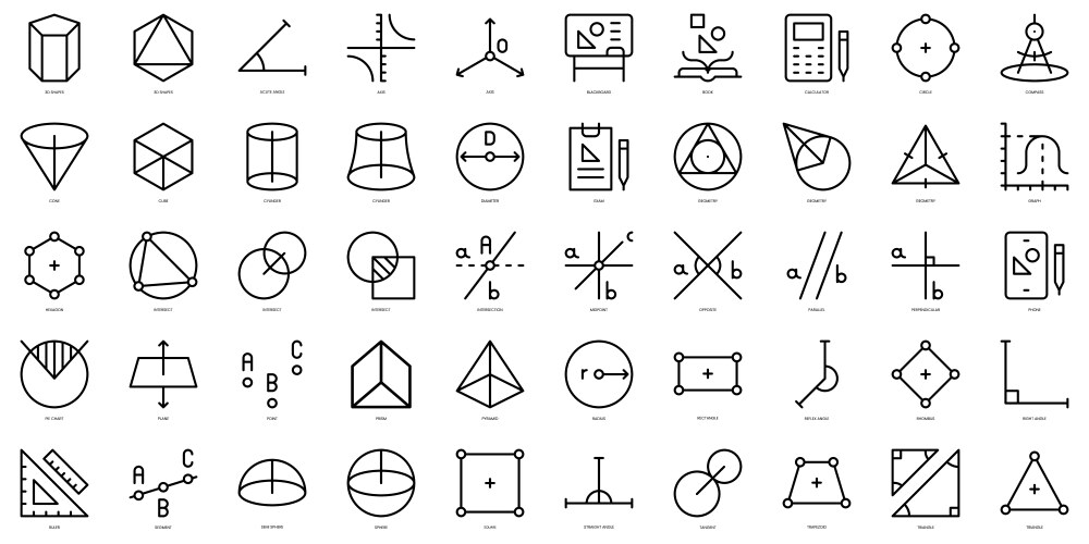 Sacred geometry icons Royalty Free Vector Image