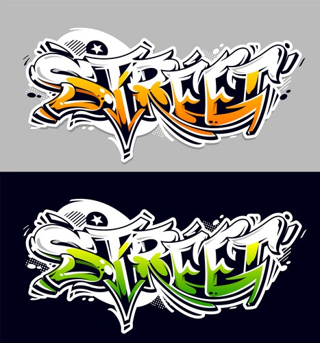 Graffiti alphabet Royalty Free Vector Image - VectorStock
