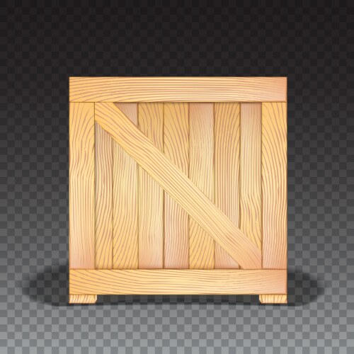 Wooden box game element Royalty Free Vector Image