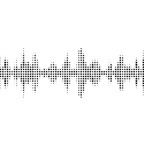 Abstract blue sound wave Royalty Free Vector Image