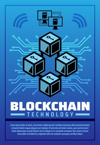 Internet communication technology poster Vector Image