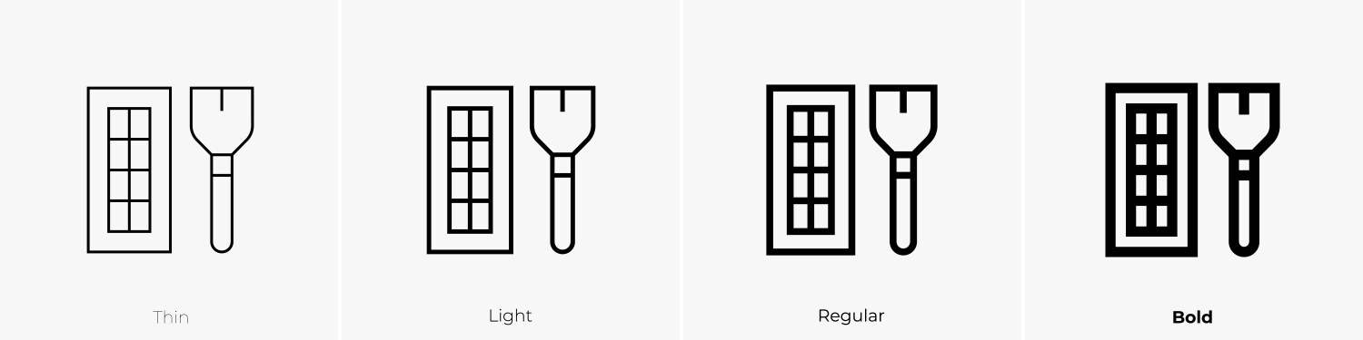 Color wheel icon thin light regular and bold Vector Image