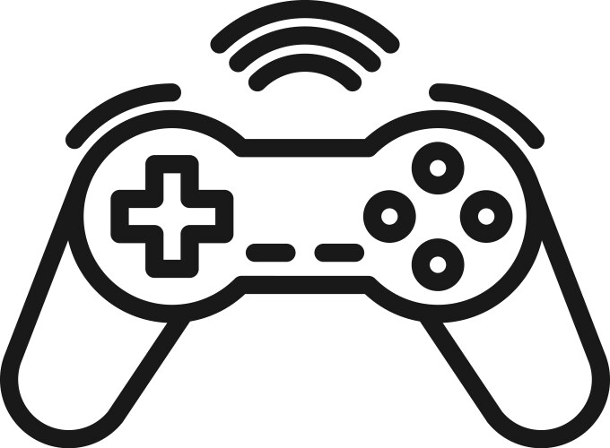 Simple game controller icon Royalty Free Vector Image