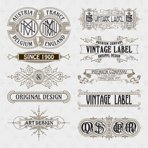 Vintage style design elements Royalty Free Vector Image