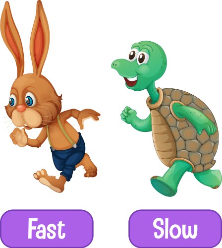 Fast and slow animal Royalty Free Vector Image