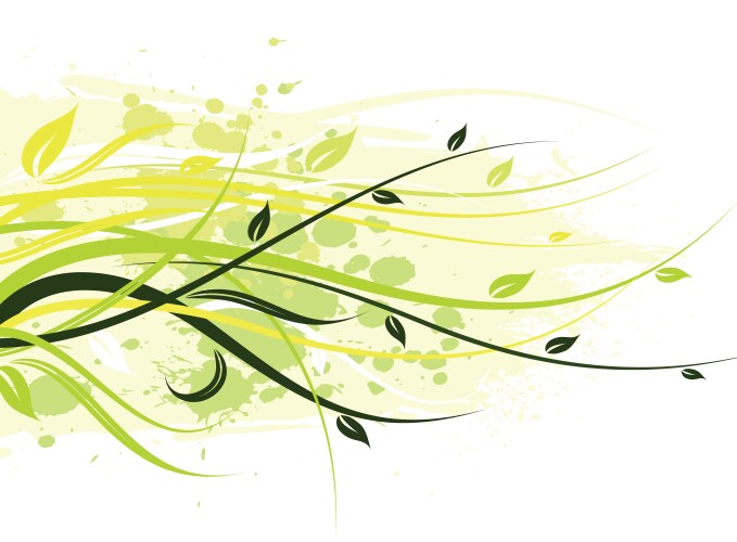 Spring in green Royalty Free Vector Image - VectorStock