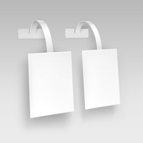 Blank supermarket promotional wobbler isolated Vector Image