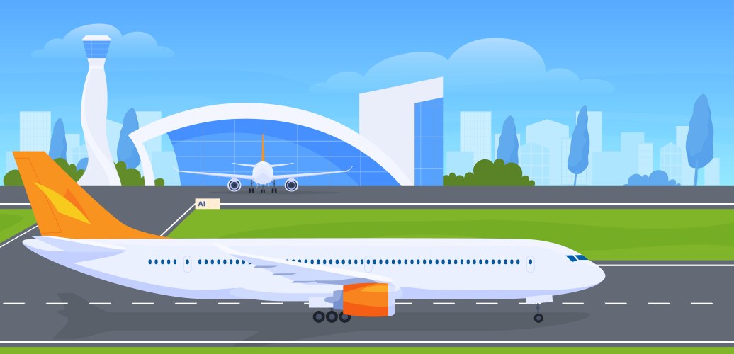 Frame design with airplane flying Royalty Free Vector Image