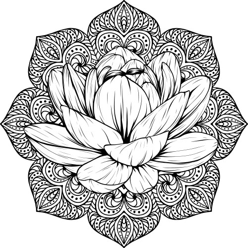 Lotus Outline Vector Images (over 16,000)