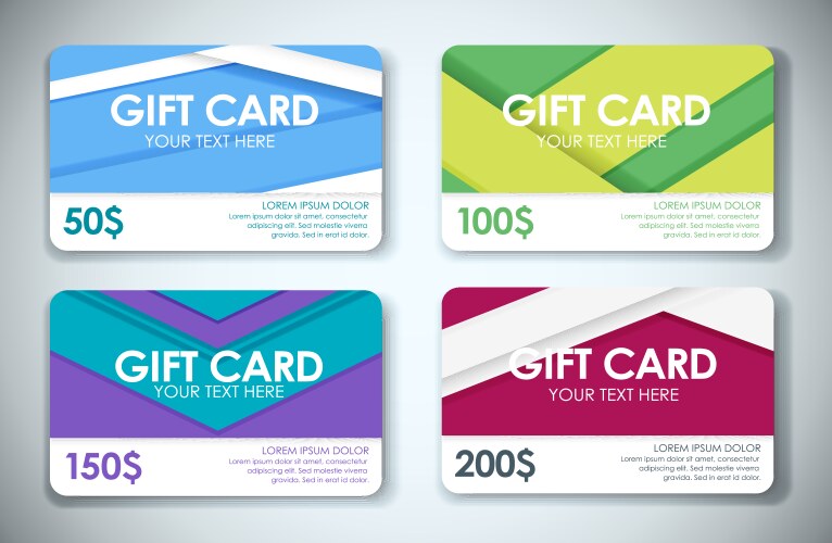 Elegant gift voucher or card template Royalty Free Vector