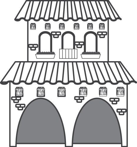 Spanish Colonial House Vector Images (60)