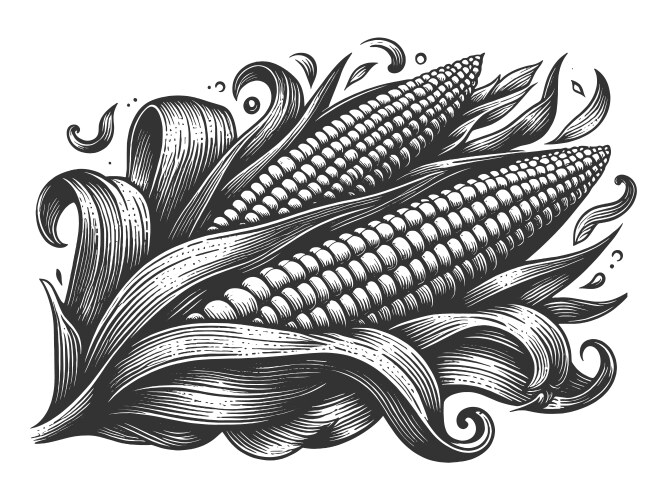 Corn Clipart Black and White Vector Images (over 910)