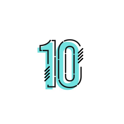 10 th anniversary celebrations template design Vector Image