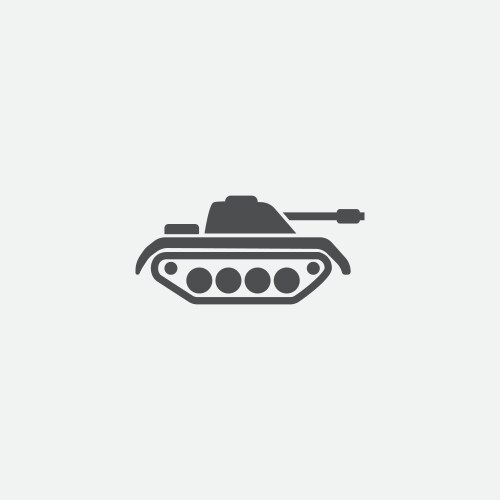 Military tank symbol Royalty Free Vector Image