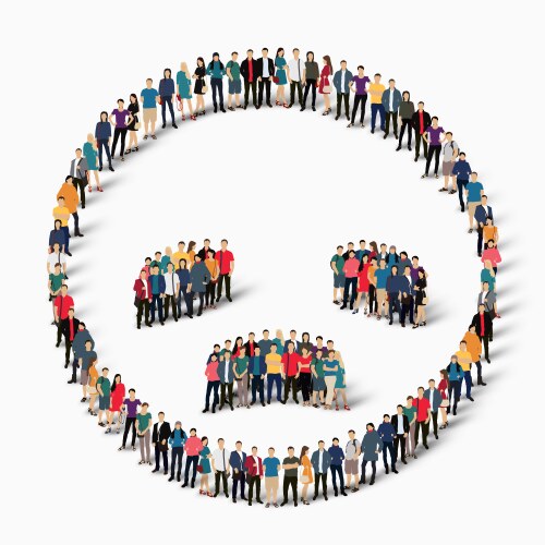 People emoticon smiley icon Royalty Free Vector Image