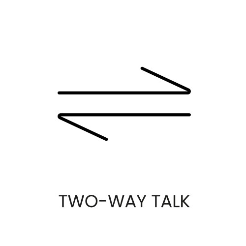Two way conversation line icon Royalty Free Vector Image