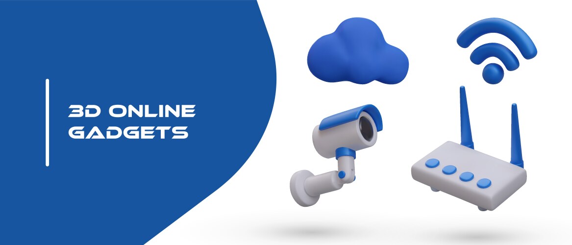 Office drawer unit router manipulator 3d hitech Vector Image