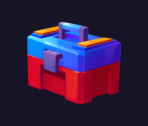 Cartoon futuristic sci fi game toolbox space chest