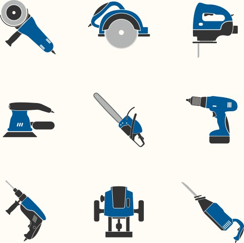 Electric tools set Royalty Free Vector Image - VectorStock