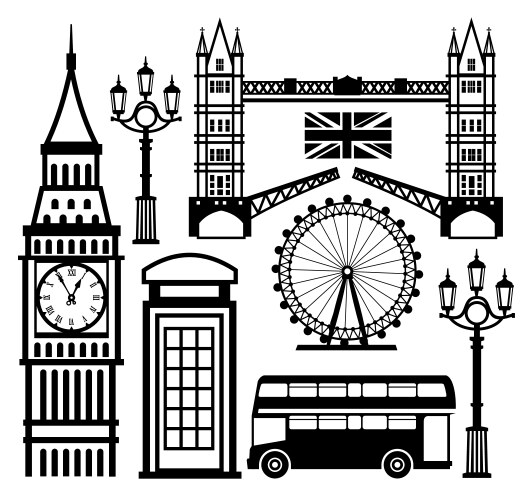 London symbols Royalty Free Vector Image - VectorStock