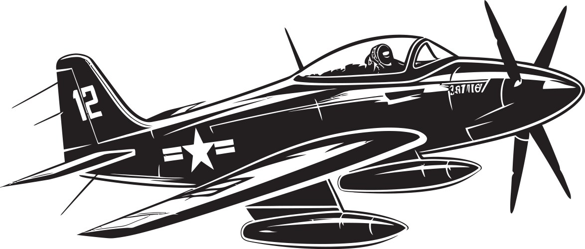 Thunderstrike air force symbol thunderbolt Vector Image