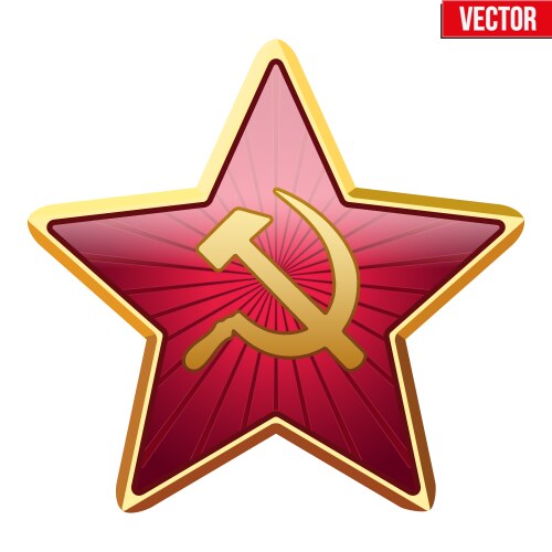 Soviet star and laurel wreath Royalty Free Vector Image