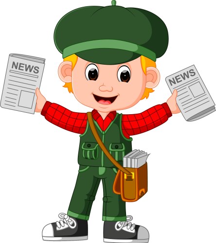 Cartoon paperman Royalty Free Vector Image - VectorStock