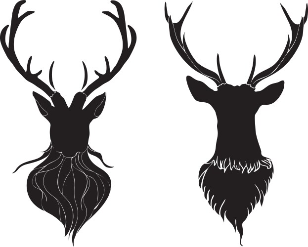 Low poly deer with space for text Royalty Free Vector Image