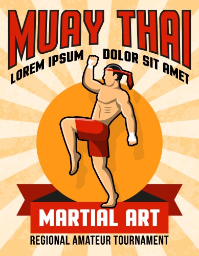 Muay thai text font Royalty Free Vector Image - VectorStock