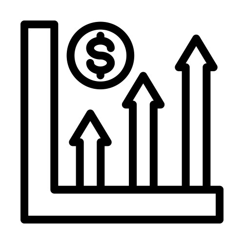 Demand increase graph pixel perfect glassmorphism Vector Image