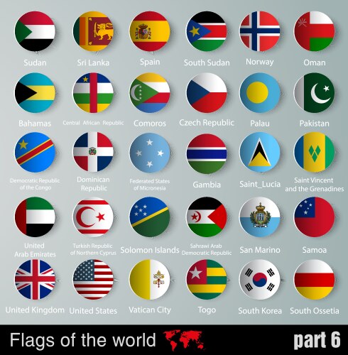 All flags of countries in one Royalty Free Vector Image