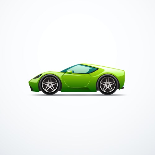 Green cartoon car Royalty Free Vector Image - VectorStock