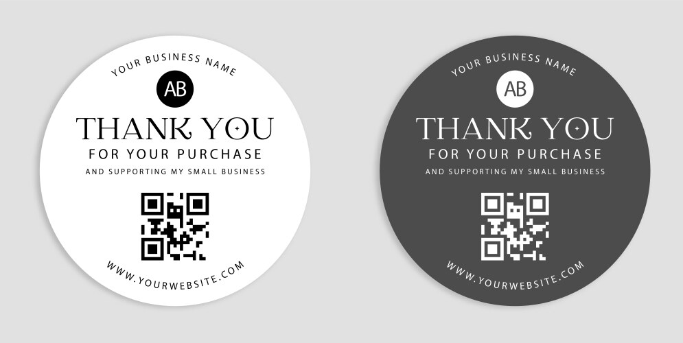 Thank you sticker template business packagi Vector Image