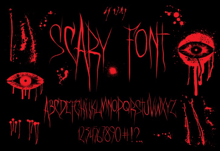 Horror Alphabet Vector Images (over 4,400)