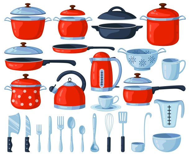 Kitchen set Royalty Free Vector Image - VectorStock
