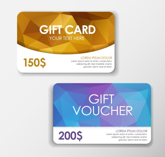 Modern simple gift card template Royalty Free Vector Image